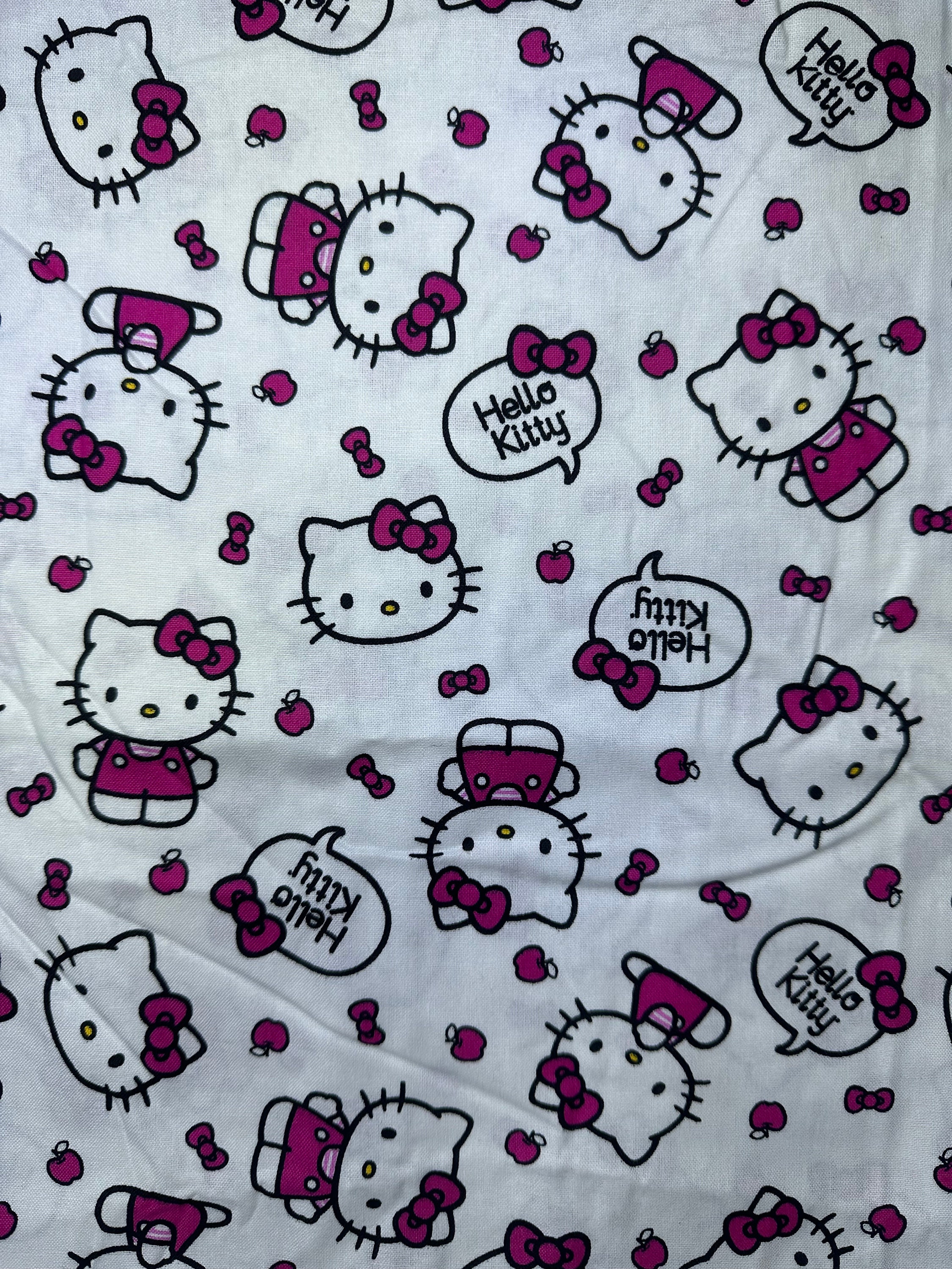 Hello Kitty Fabric hello Kitty Toss 1 7/8 Yards - Etsy