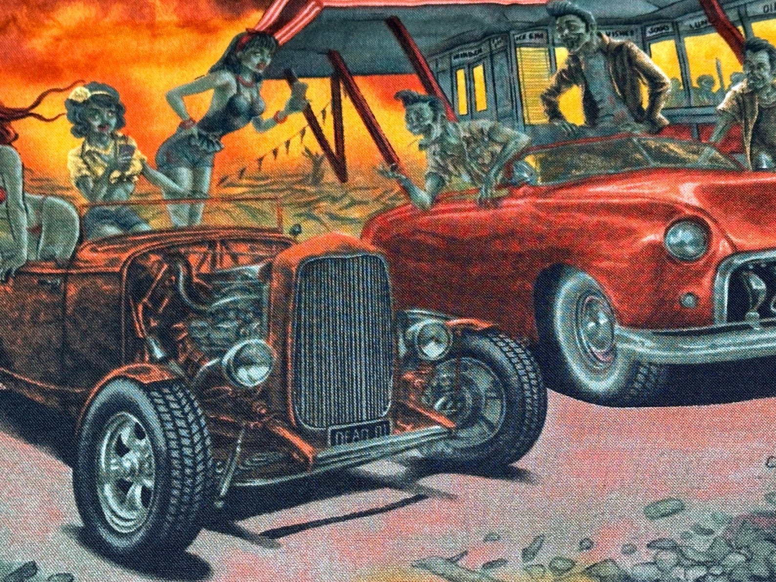 Alexander Henry Fabric - “zombie Drive-in” - P’gosh - De Leon Design ...