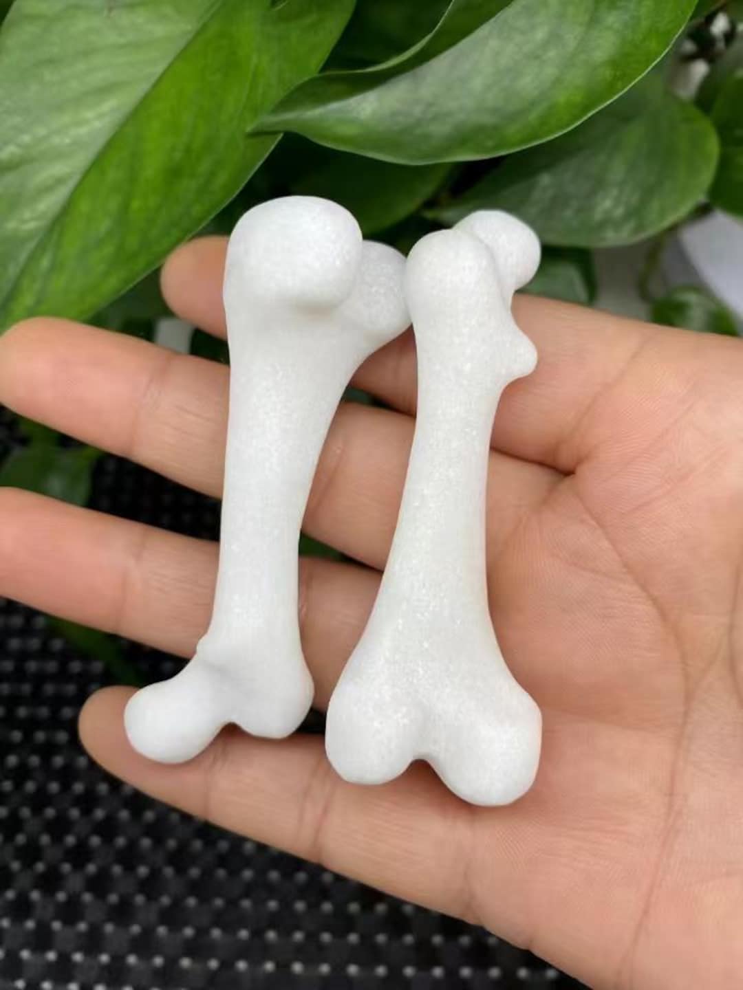 2.6" Natural Crystal Bone,hand Carved Bone，crystal Carving Bone,healing ...