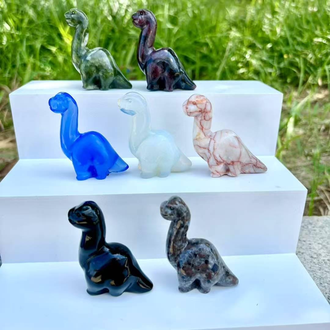 Hand Carved Crystal Dinosaur: Natural Quartz Reiki Healing Decor ...