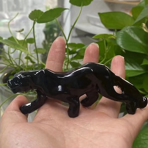 4.4" Natural Crystal Quartz,hand Carved Leopard ,crystal Leopard Skull ...