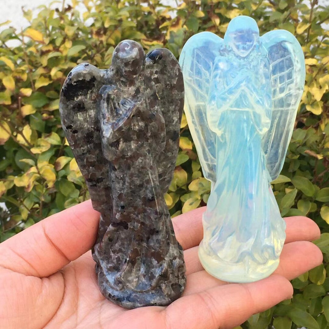 4" Natural Winged Angel Crystal Quartz,hand Carved Angel ,crystal Wings ...