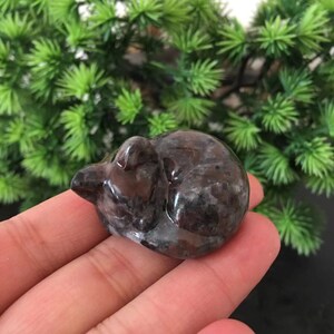 Hand Carved Crystal Cat: Natural Quartz Healing Decor (1.6") - Etsy