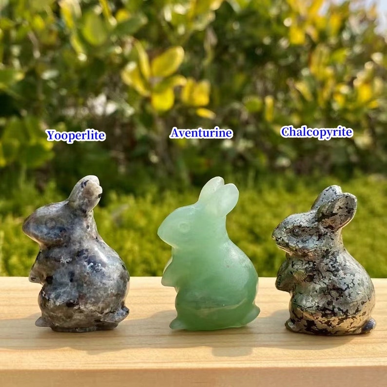 Natural Crystal Rabbit: Hand Carved Reiki Healing Decor (1.6") - Etsy