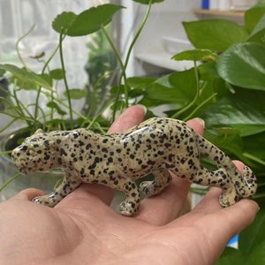 4.4" Natural Crystal Quartz,hand Carved Leopard ,crystal Leopard Skull ...