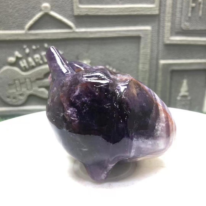 Hand Carved Dream Amethyst Crystal Heart - Healing Decor (450g) - Etsy