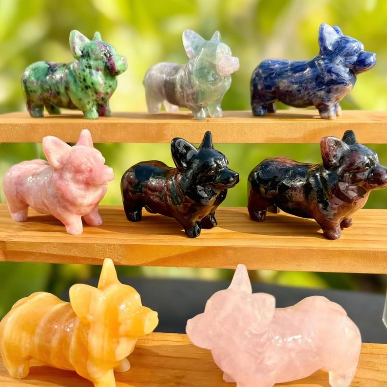 Crystal Corgi Carving: Natural Quartz Reiki Healing Decor,crystal Gifts ...