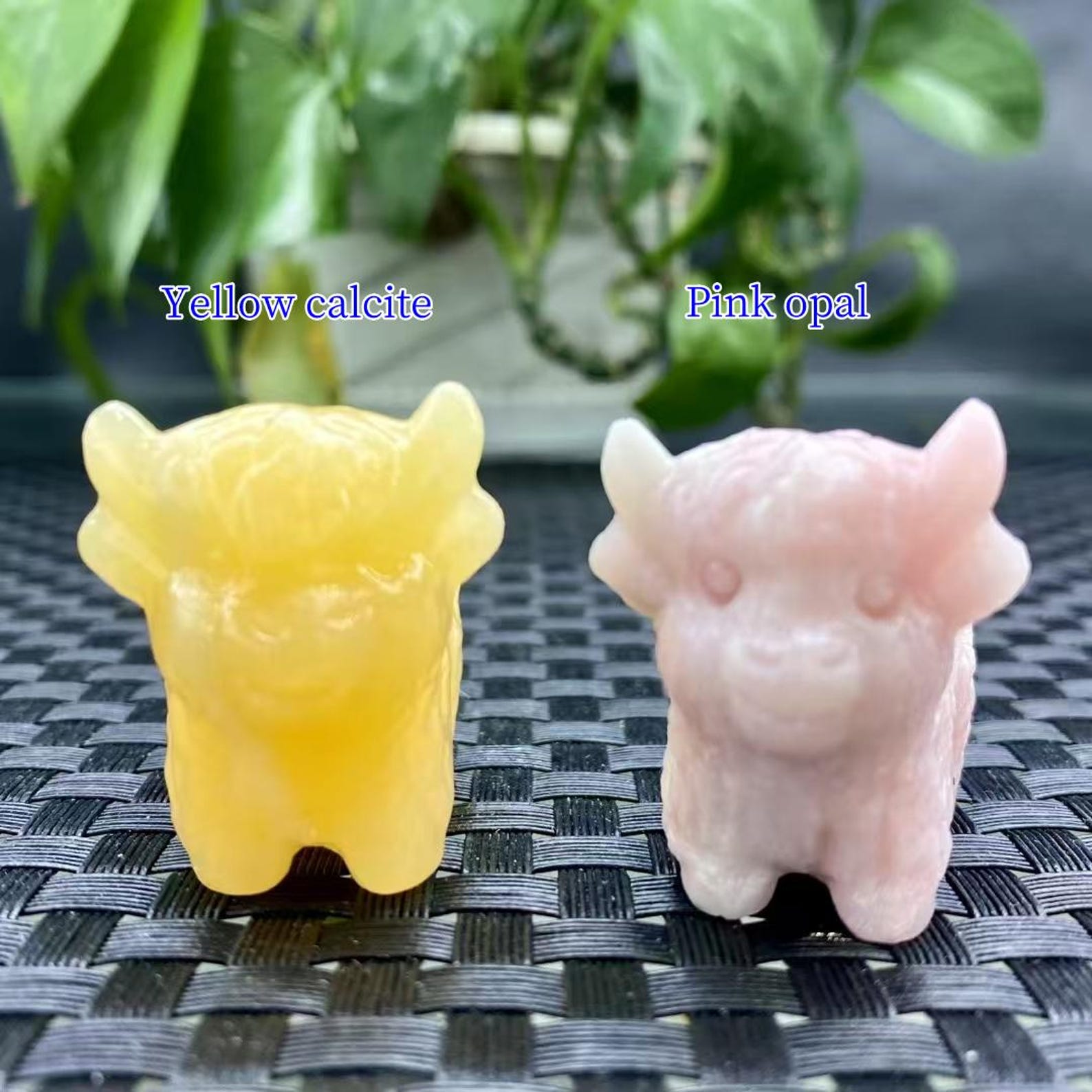 Hand-carved Crystal Highland Cow Figurine:quartz Anima ,reiki Healing ...