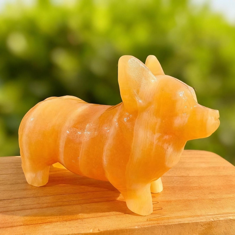 Crystal Corgi Carving: Natural Quartz Reiki Healing Decor,crystal Gifts ...
