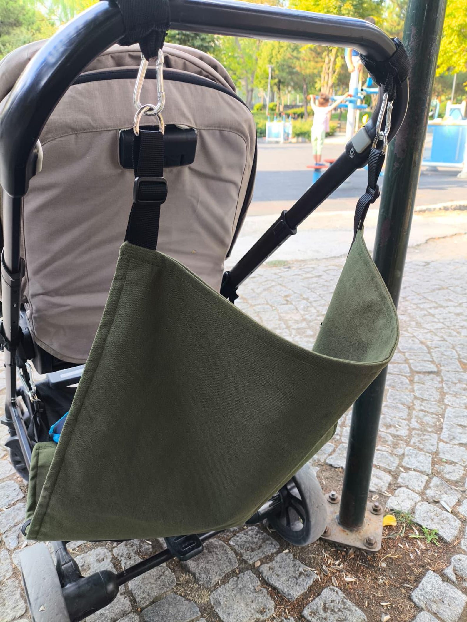 Stroller Accessories-stroller Hammock-carabiner- Organizer–soft Fabric ...