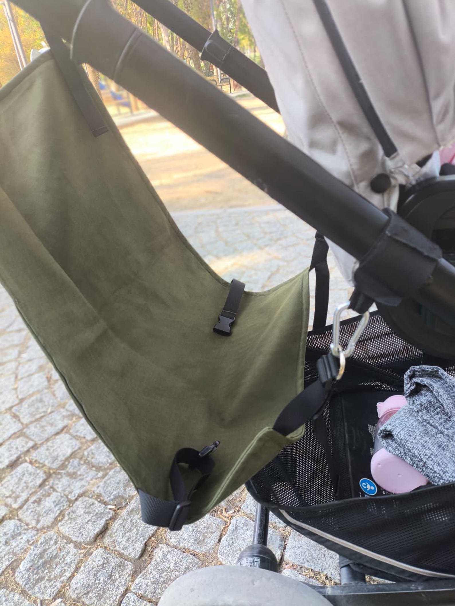 Stroller Accessories-stroller Hammock-carabiner- Organizer–soft Fabric ...