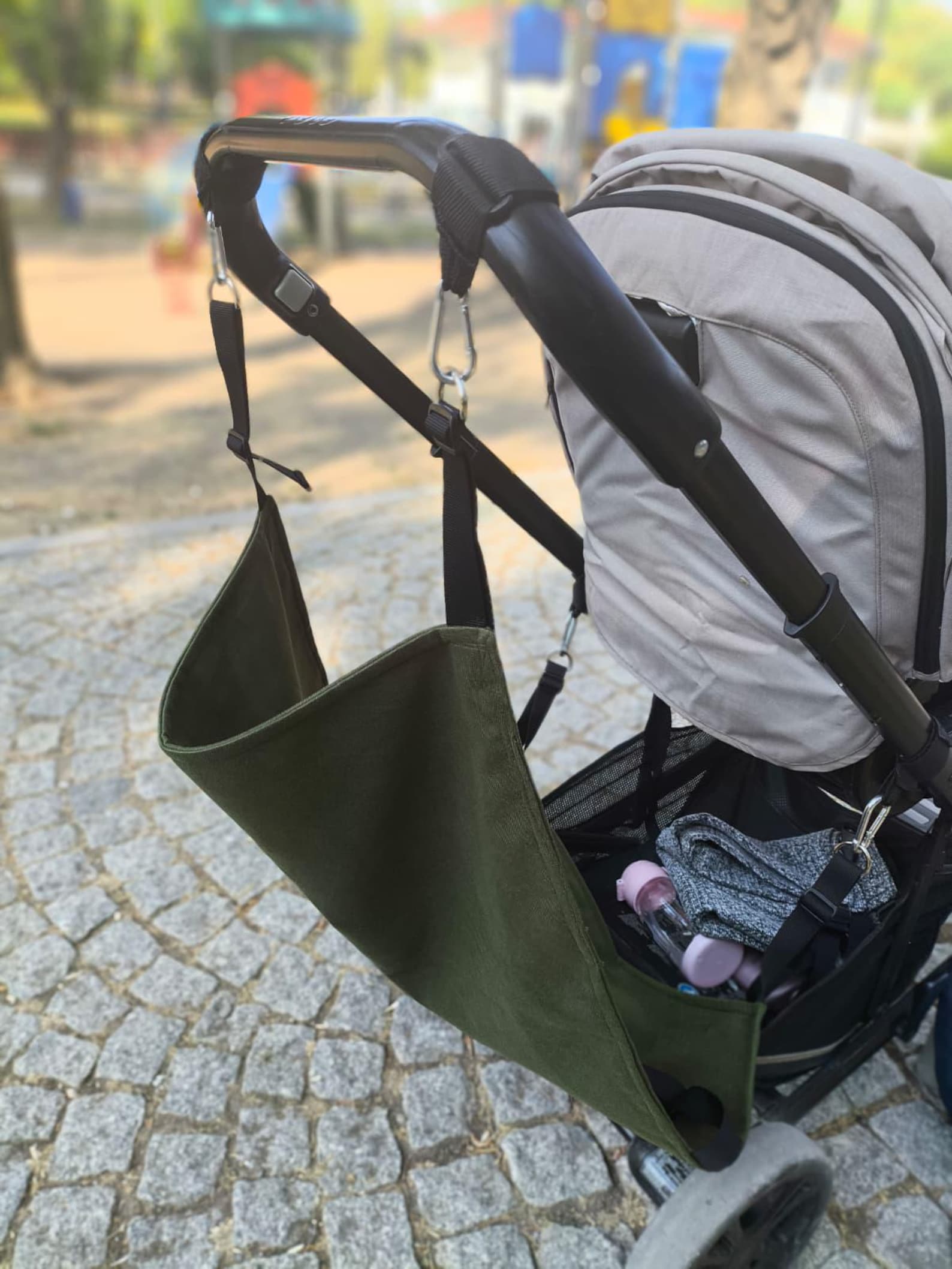 Stroller Accessories-stroller Hammock-carabiner- Organizer–soft Fabric ...