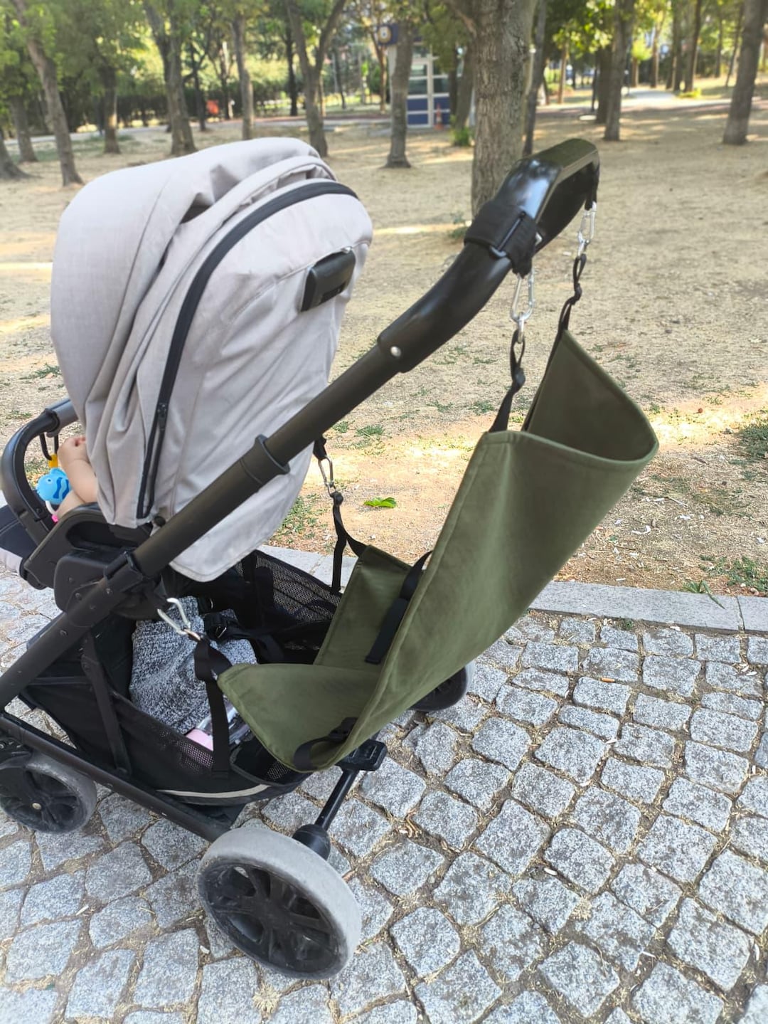 Stroller Accessories-stroller Hammock-carabiner- Organizer–soft Fabric ...
