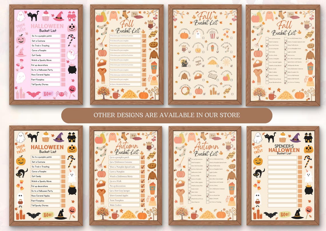 Printable Spooky Halloween Bucket List Fun & Frightful Activities ...