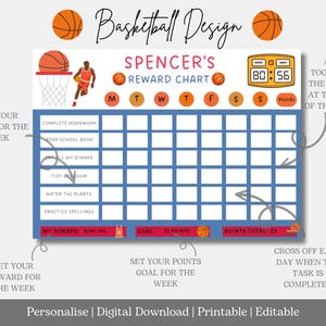 Editable Chore Chart, Printable Chore Chart, Kinds Chart Printable ...