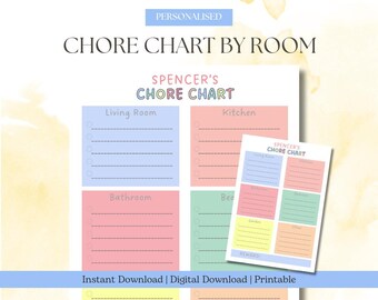 Printable Editable Colourful Daily Chore Chart Fun & Organized Kids ...