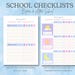 Printable School Checklist, Daily Routine Organizer, To-do List ...