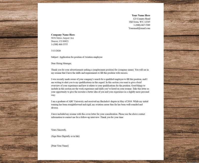 Pilot Resume Template — Editable Airline Resume, Ats-friendly CV for ...