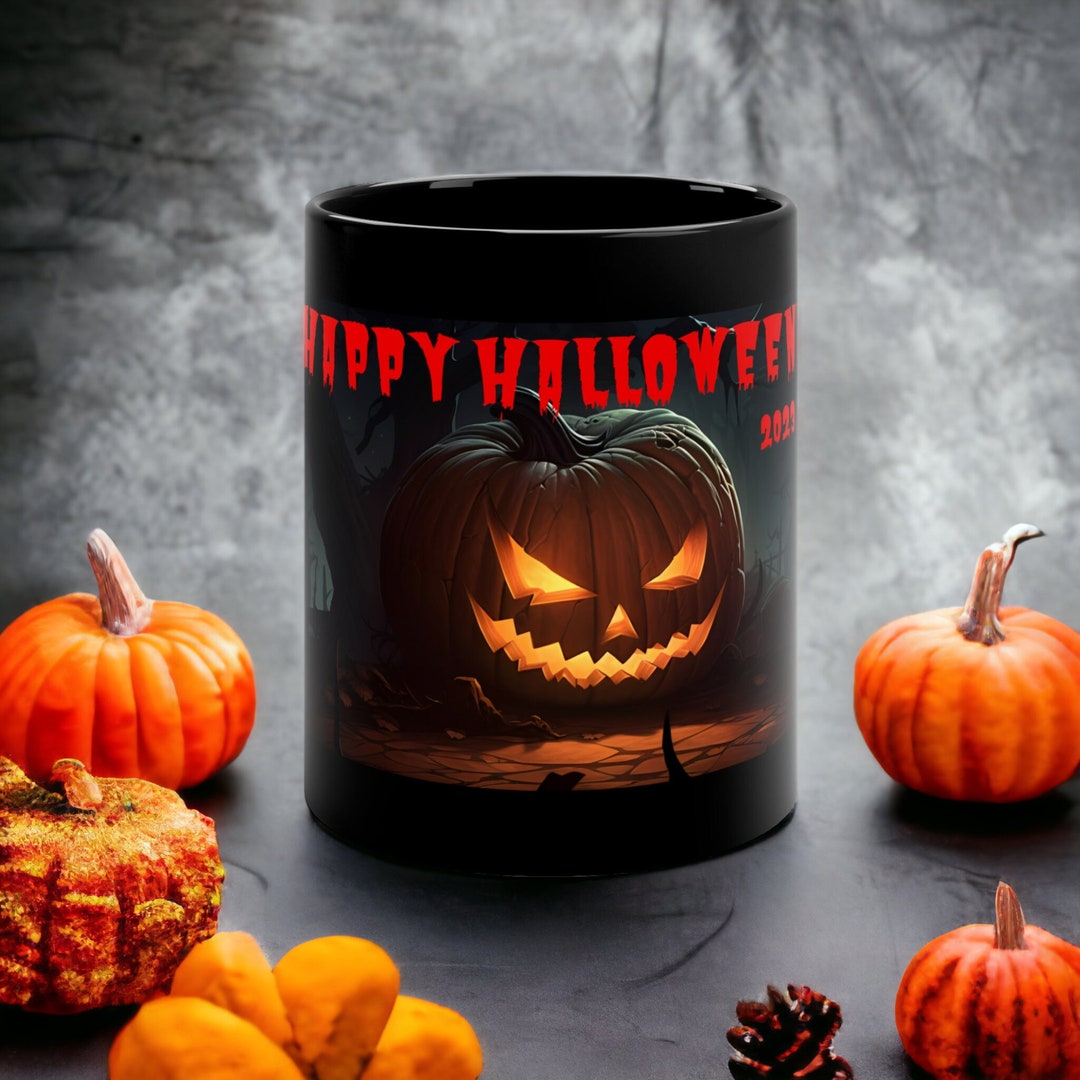 Halloween Gift Mug 2023, Spooky Halloween Collectible, Scary Jack-o ...