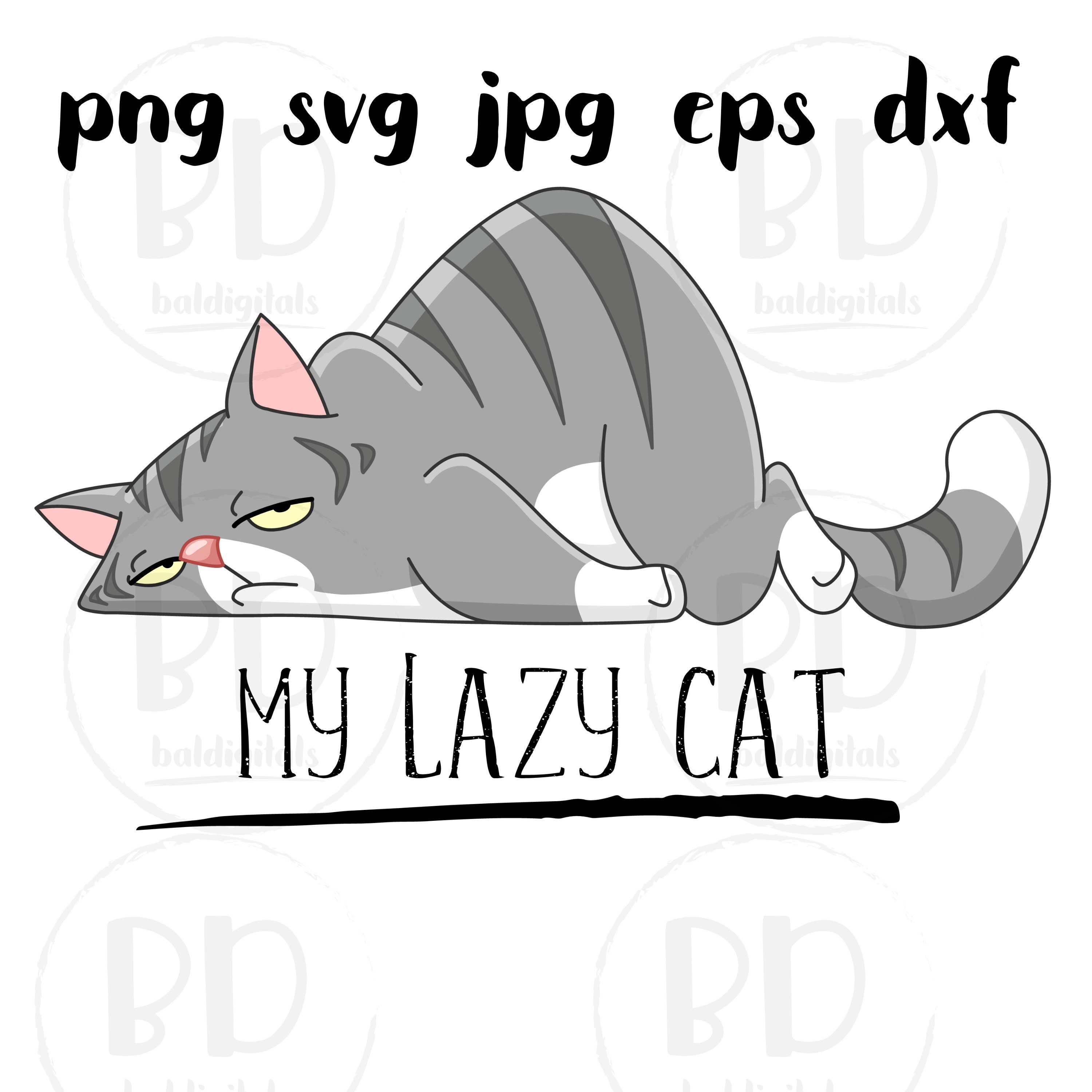 Lazy Cat Clipart