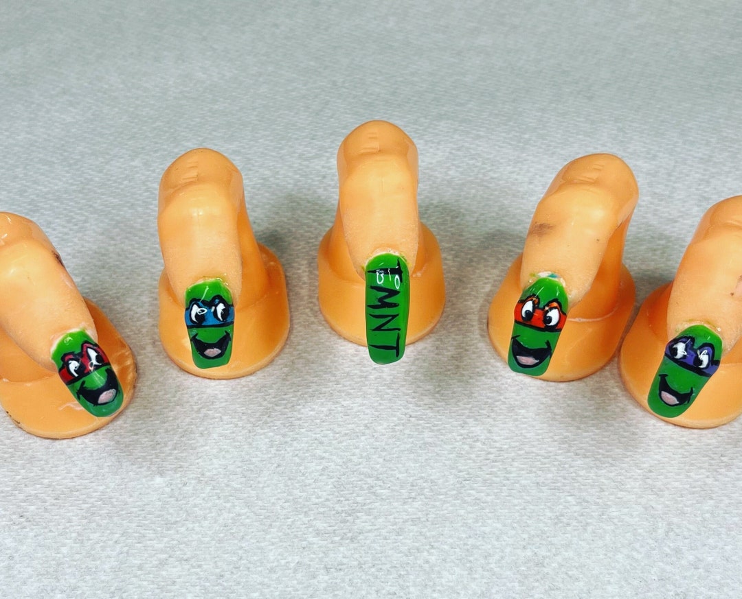 Teenage Mutant Ninja Turtle Nails - Etsy