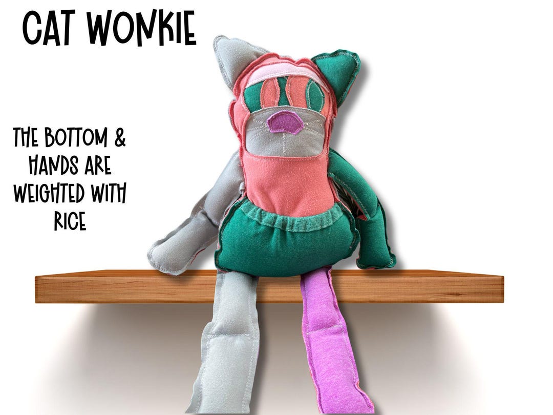 Weighted Plushie Upcycled Stuffed Animal One of a Kind Gift for Kids ...