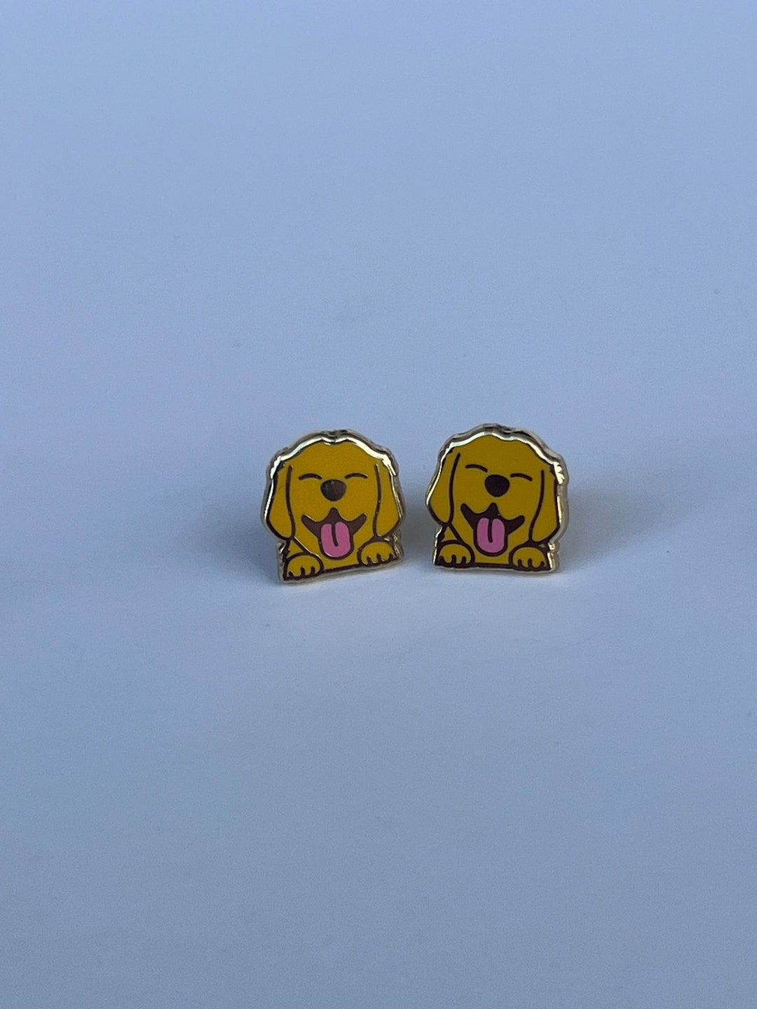 Cute Golden Retriever Enamel Earrings | Golden Retriever Earring | Dog ...