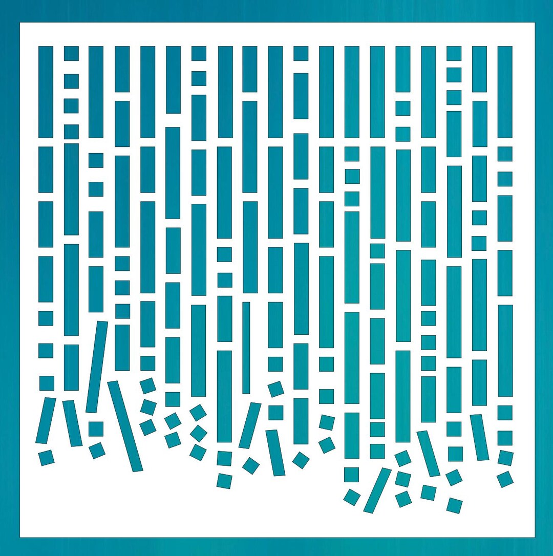 Lines & Dots Matrix Style Mixed Media Stencil Mask Template - Etsy