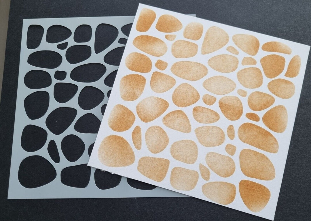 Pebbles Stones Rocks Mixed Media Stencil Mask Template - Etsy