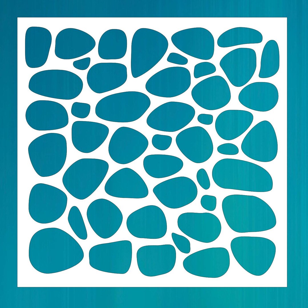 Pebbles Stones Rocks Mixed Media Stencil Mask Template - Etsy