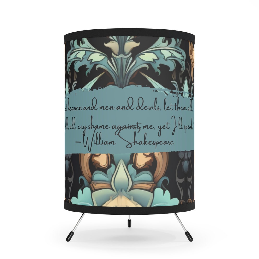 Tripod Lamp With a William Shakespeare Quote Goth Lamp - Etsy