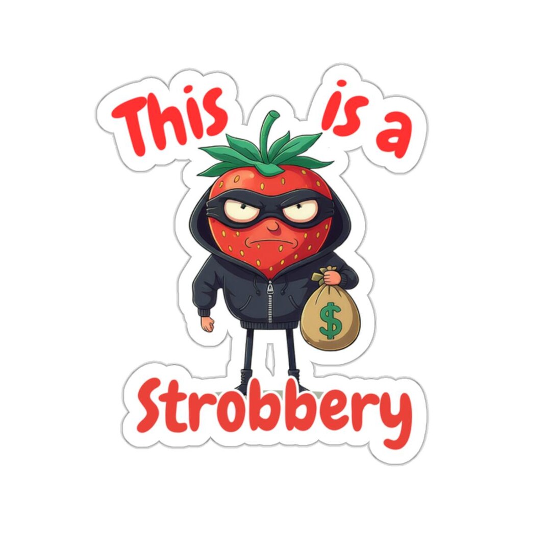 Funny Strobbery Stickers, Rick and Morty Art Style, Pun, Strawberry ...