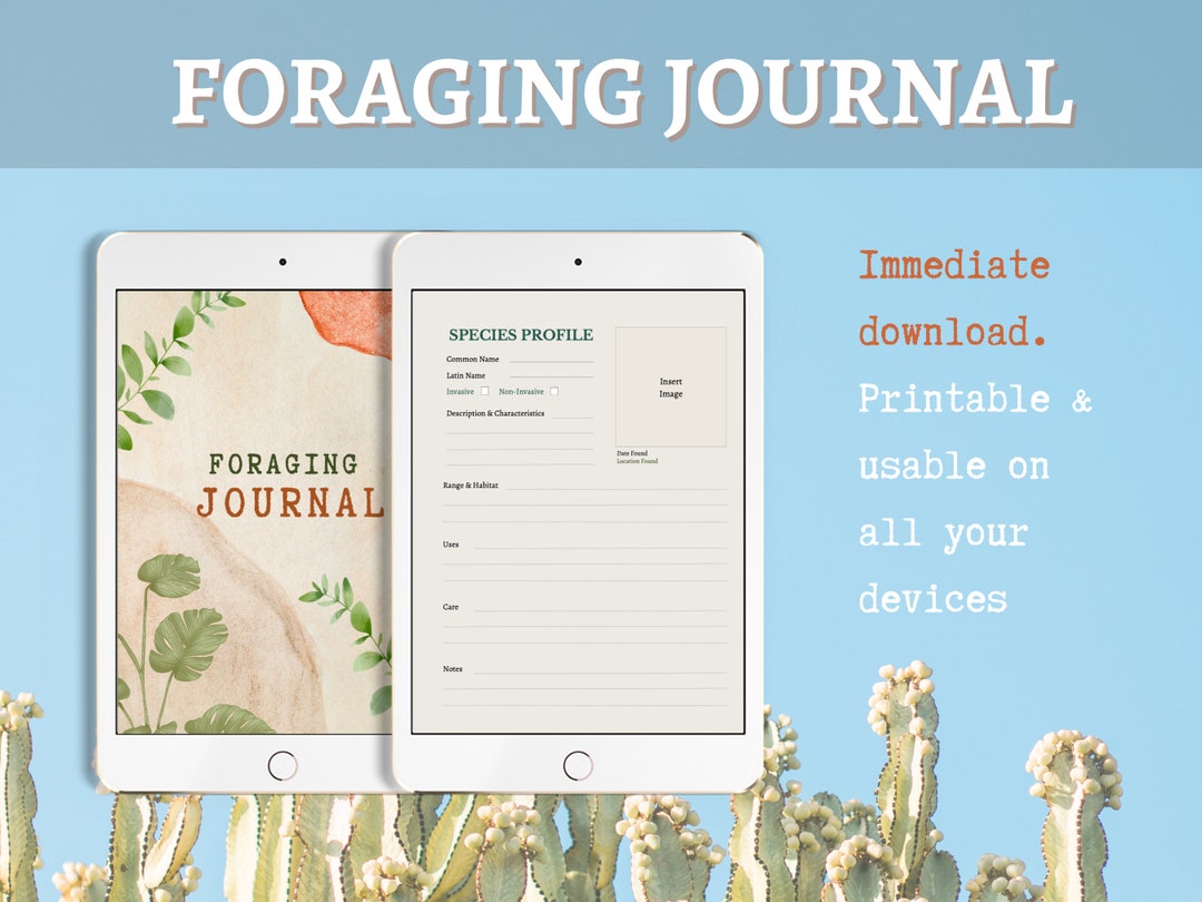 Foraging Journal, Digital & Printable, Plant Identification Journal ...