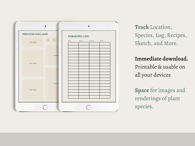 Foraging Journal, Digital & Printable, Plant Identification Journal ...