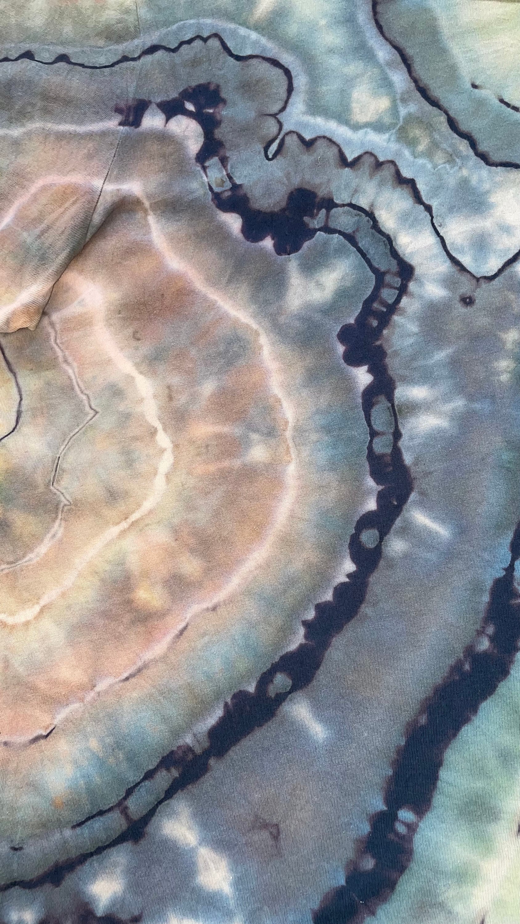 Natural Organic Geode Reverse Tie Dye, Adult Women’s Handmade T-shirt ...