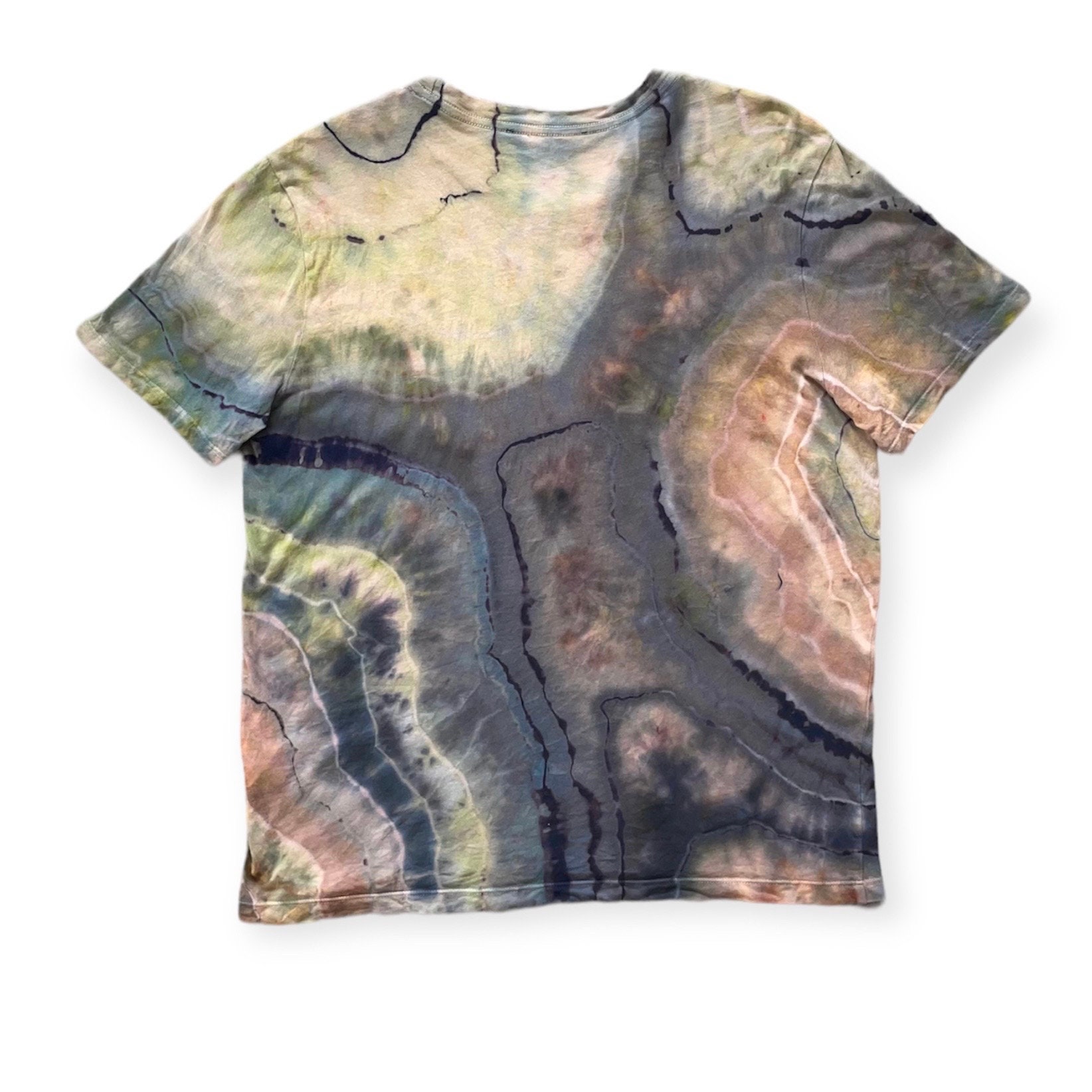 Natural Organic Geode Reverse Tie Dye, Adult Women’s Handmade T-shirt ...