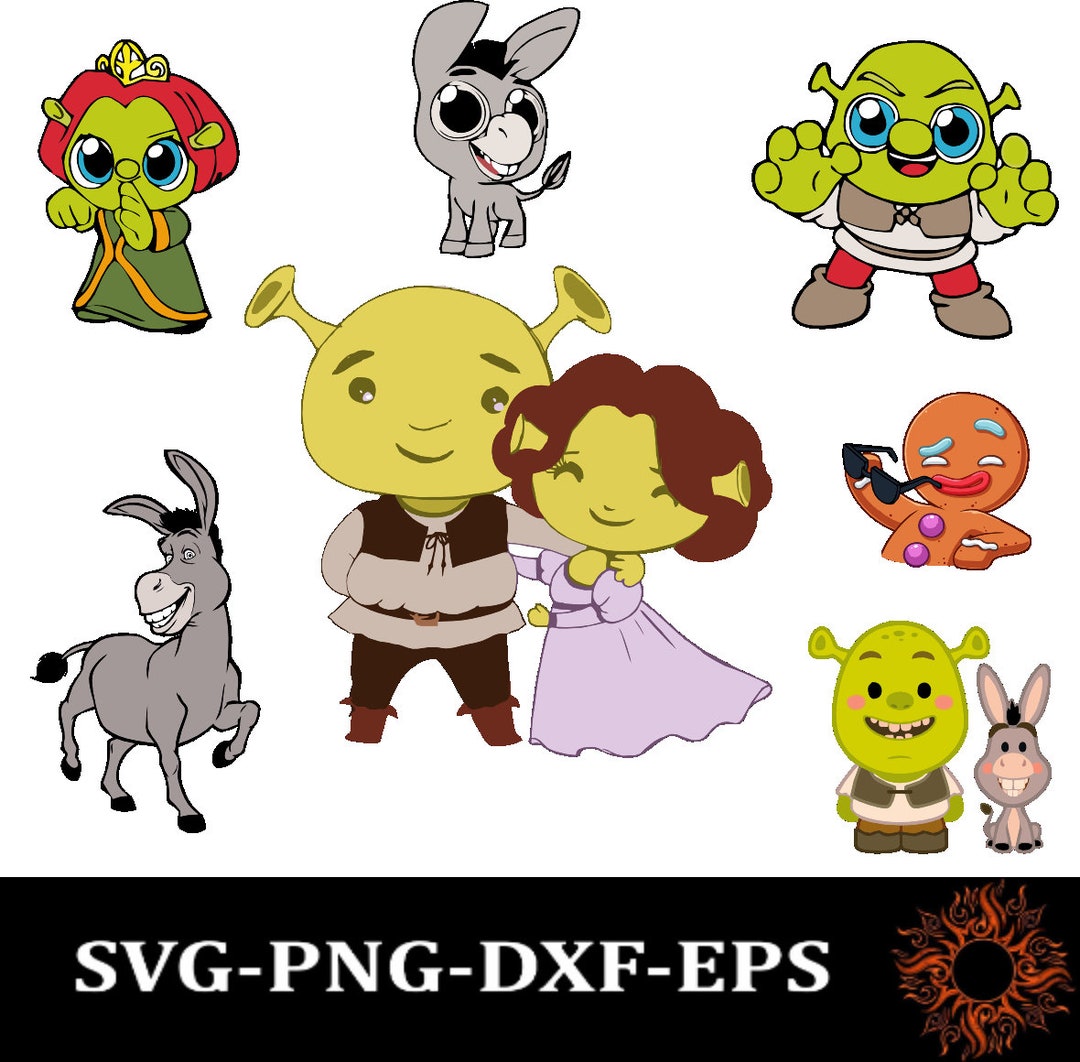 Shrek SVG, Shrek PNG Files, Svg for Cricut, Shrek Font, Shrek Clipart ...