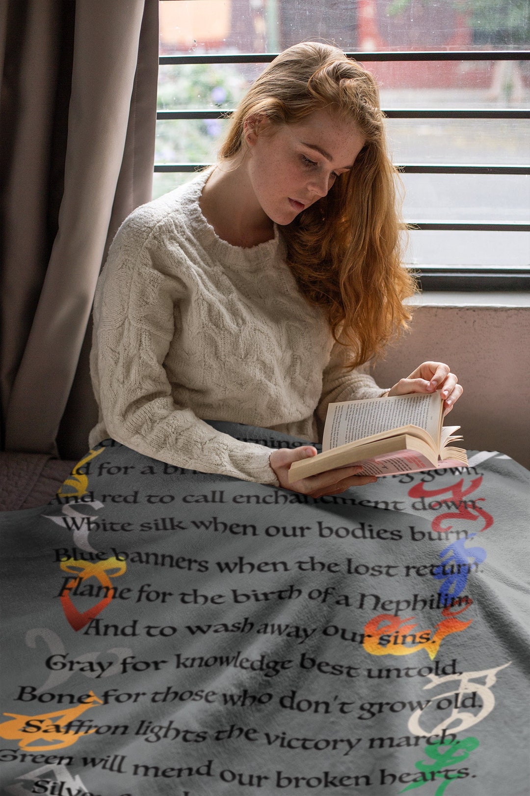 Shadowhunter Nursery Rhyme Throw Blanket, Cassandra Clare, Mortal ...