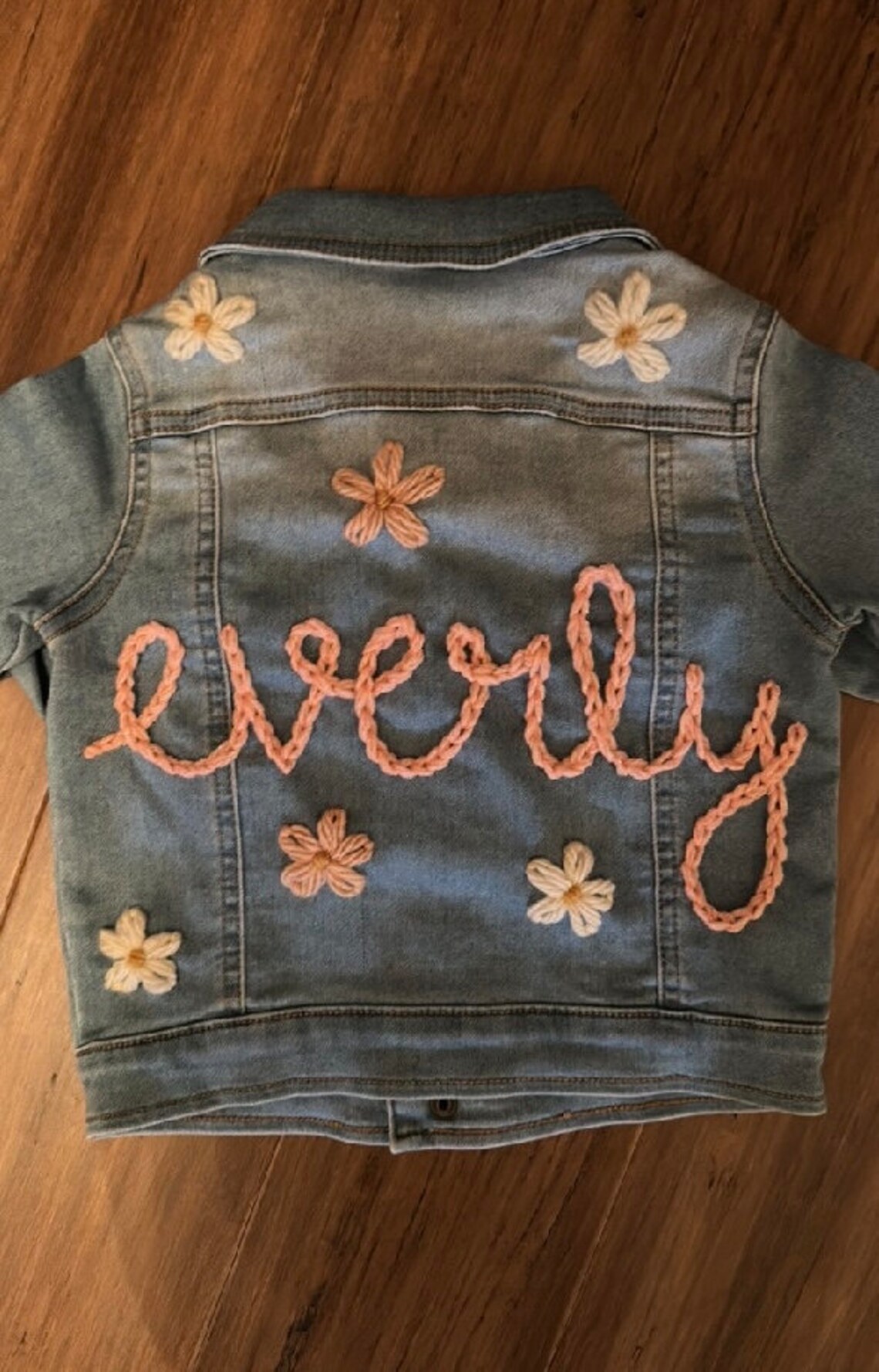 Custom Personalized Hand Embroidered Denim Baby Toddler Jacket - Etsy