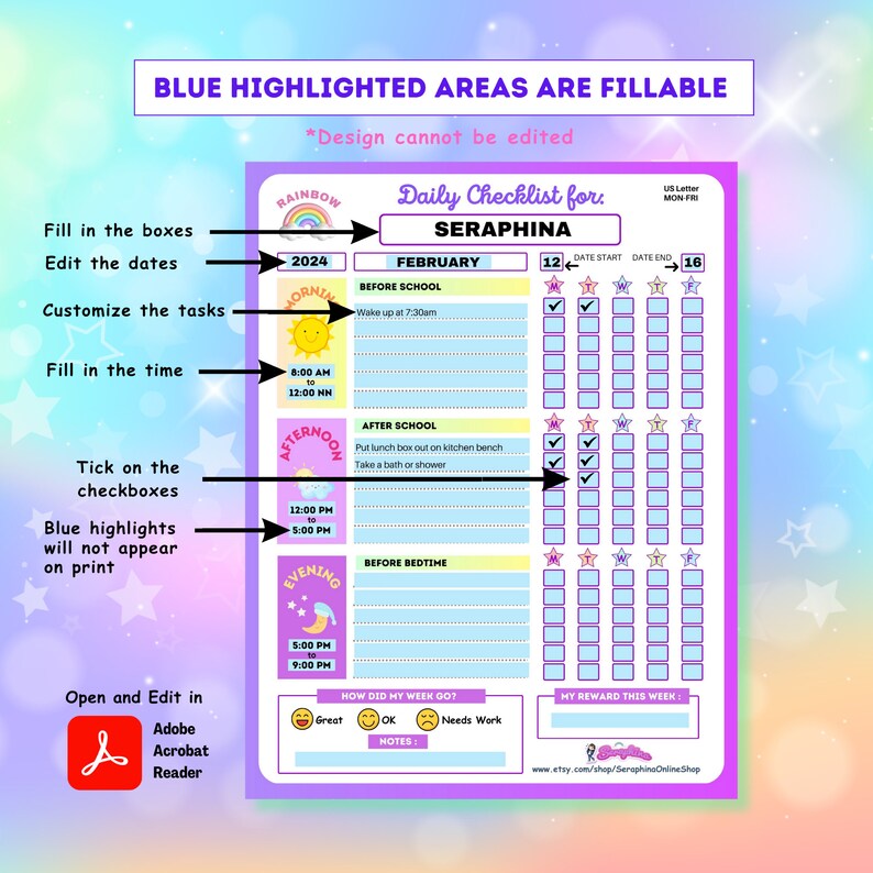 Kids Monthly Calendar, Checklists and Reminders Bundle | Qoutes and ...