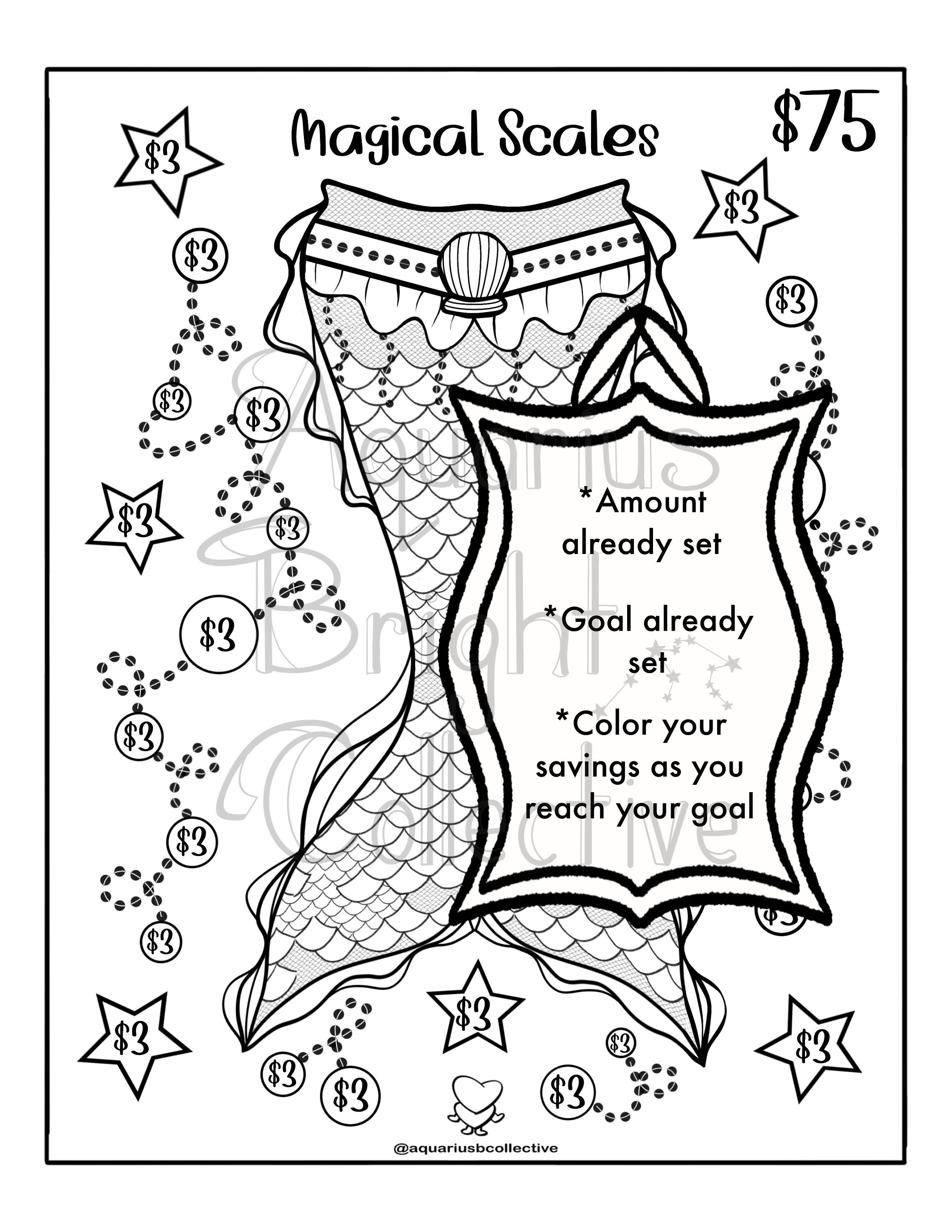 Mermaid Savings Challenge, Mermaid Tail, All Budgets Savings Challenge ...