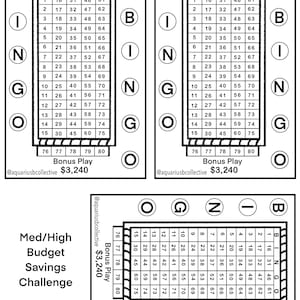 Bingo Bundle Savings Challenge, High Budget Savings Challenge ...
