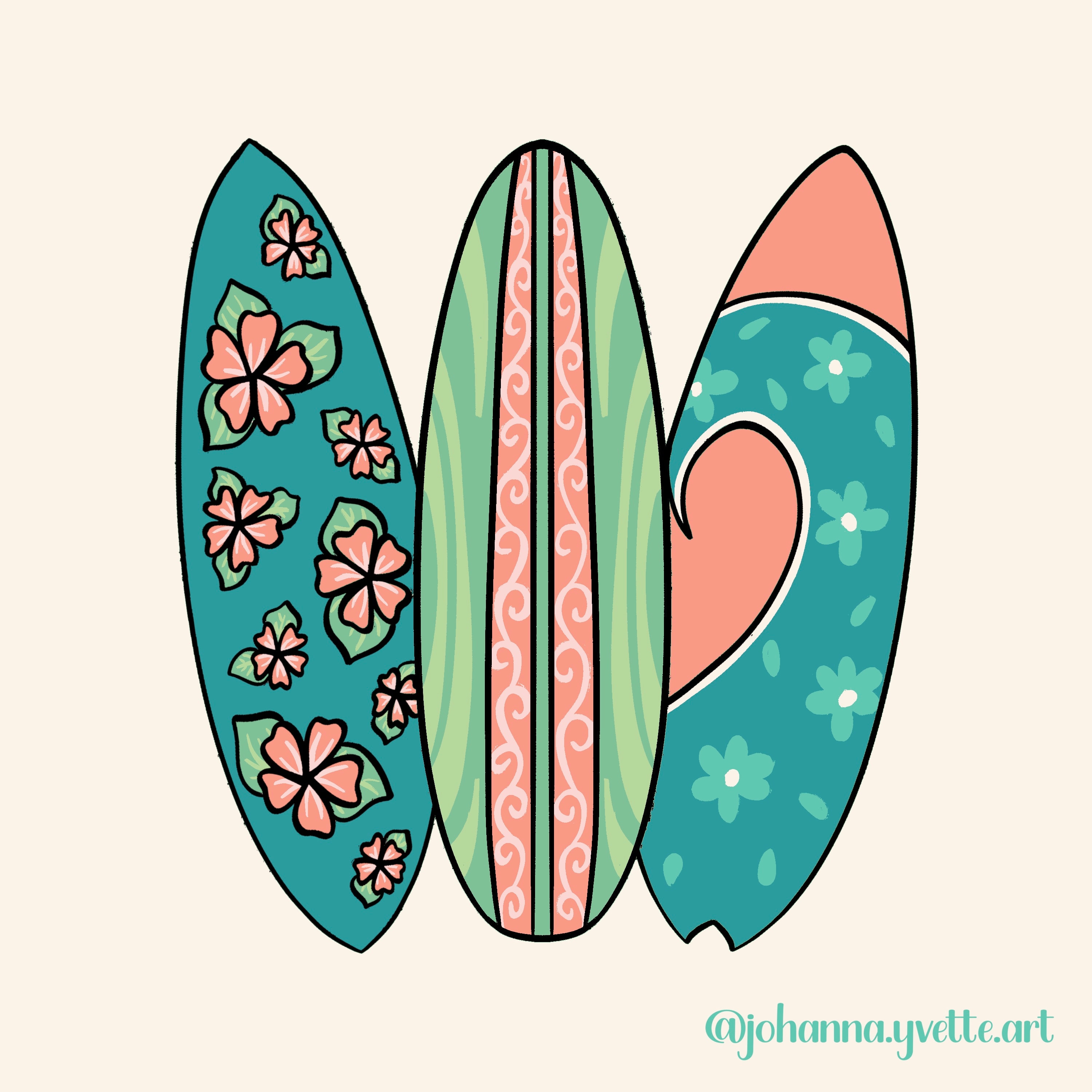 Surfboard Coloring Page | Summer Coloring Page | Printable Coloring ...