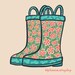 Rain Boots Coloring Page | Spring Coloring Page | Printable Coloring ...