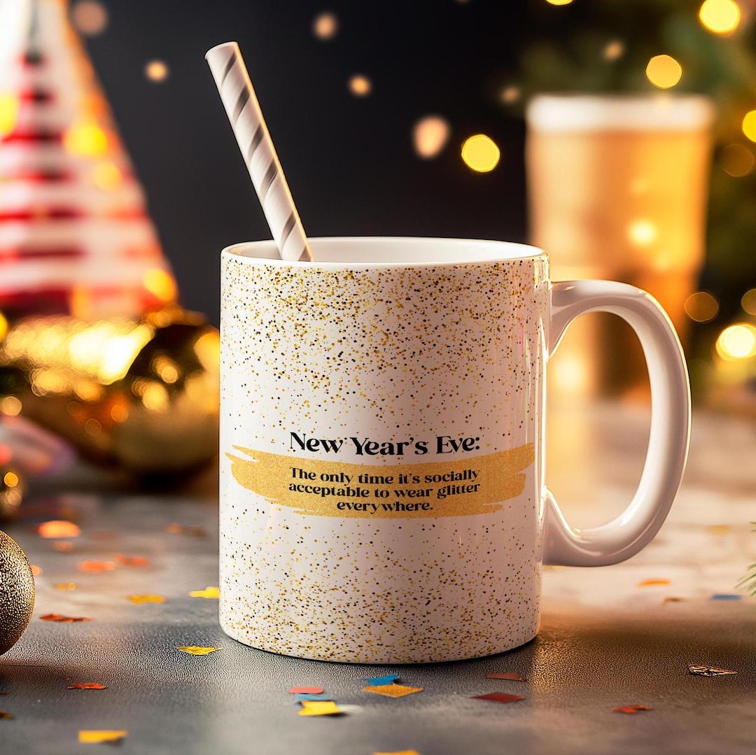 New Year Mug, New Year's Eve, Celebration Mug, Christmas Mug, Holiday ...