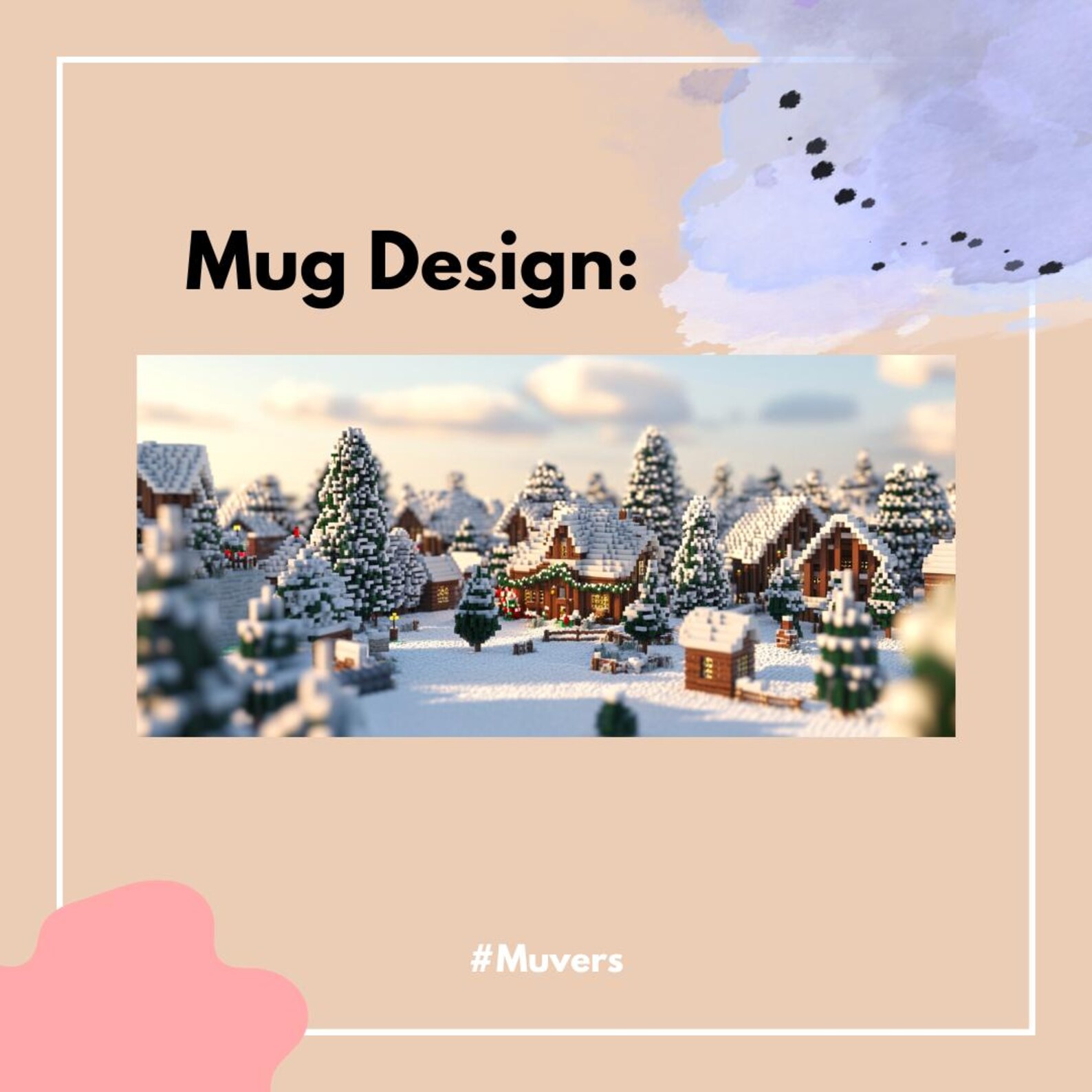 Cozy Winter Village Mug | Pixel Art Christmas Scene, Festive Holiday ...