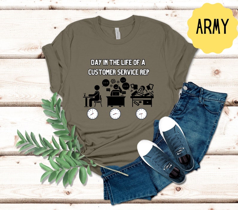 Customer Service Rep T-shirt: Day in the Life CSR Graphic Tee - Etsy