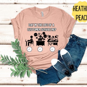 Customer Service Rep T-shirt: Day in the Life CSR Graphic Tee - Etsy
