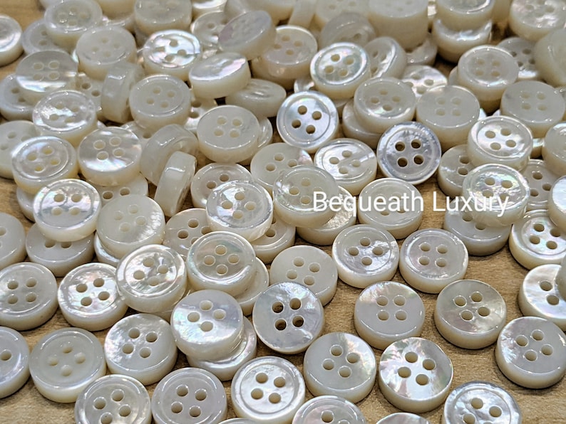 4MM Thick Mother of Pearl Shirt Buttons - 11.5mm - Etsy