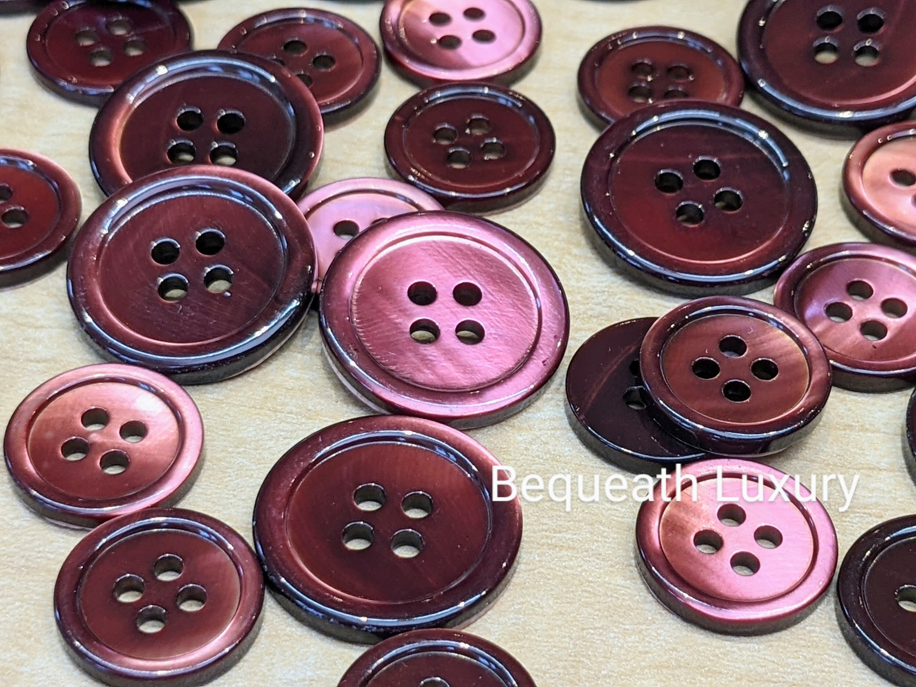 Beautiful Red Mother of Pearl Suit Buttons, Luxurious High End M.O.P ...